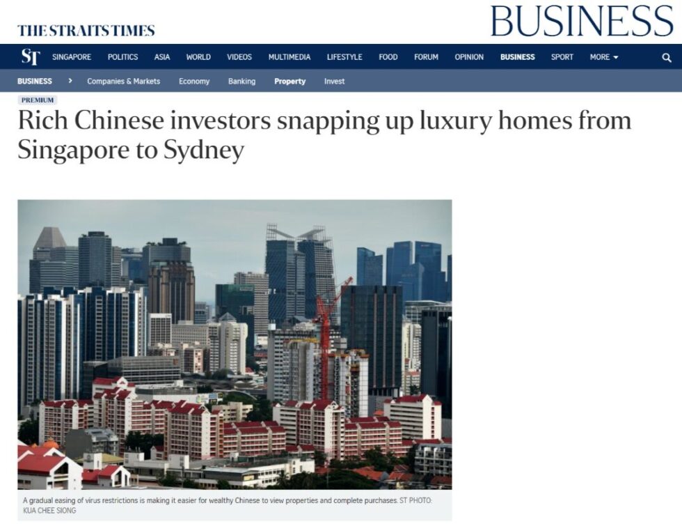 Rich Chinese Investors Snapping Up Luxury Homes From Singapore to ...